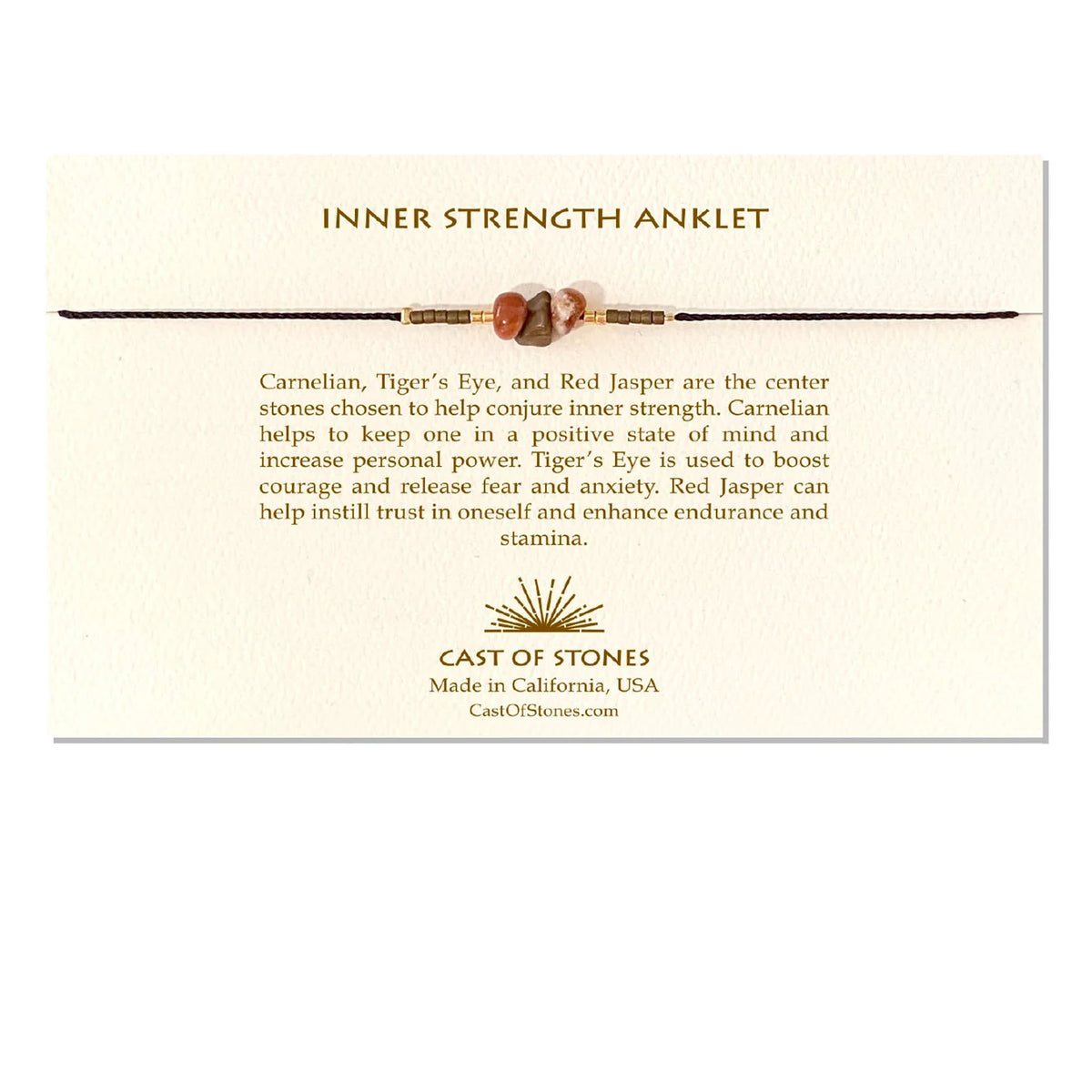 Inner Strength Gemstone Anklet | Cast of Stones